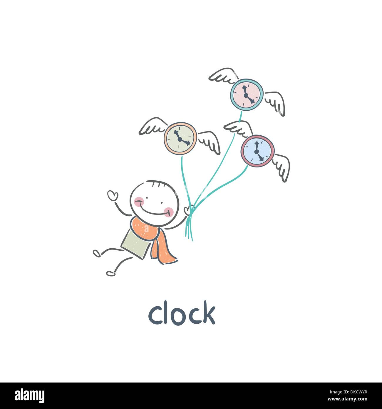 Man and clock Stock Vector Image & Art - Alamy