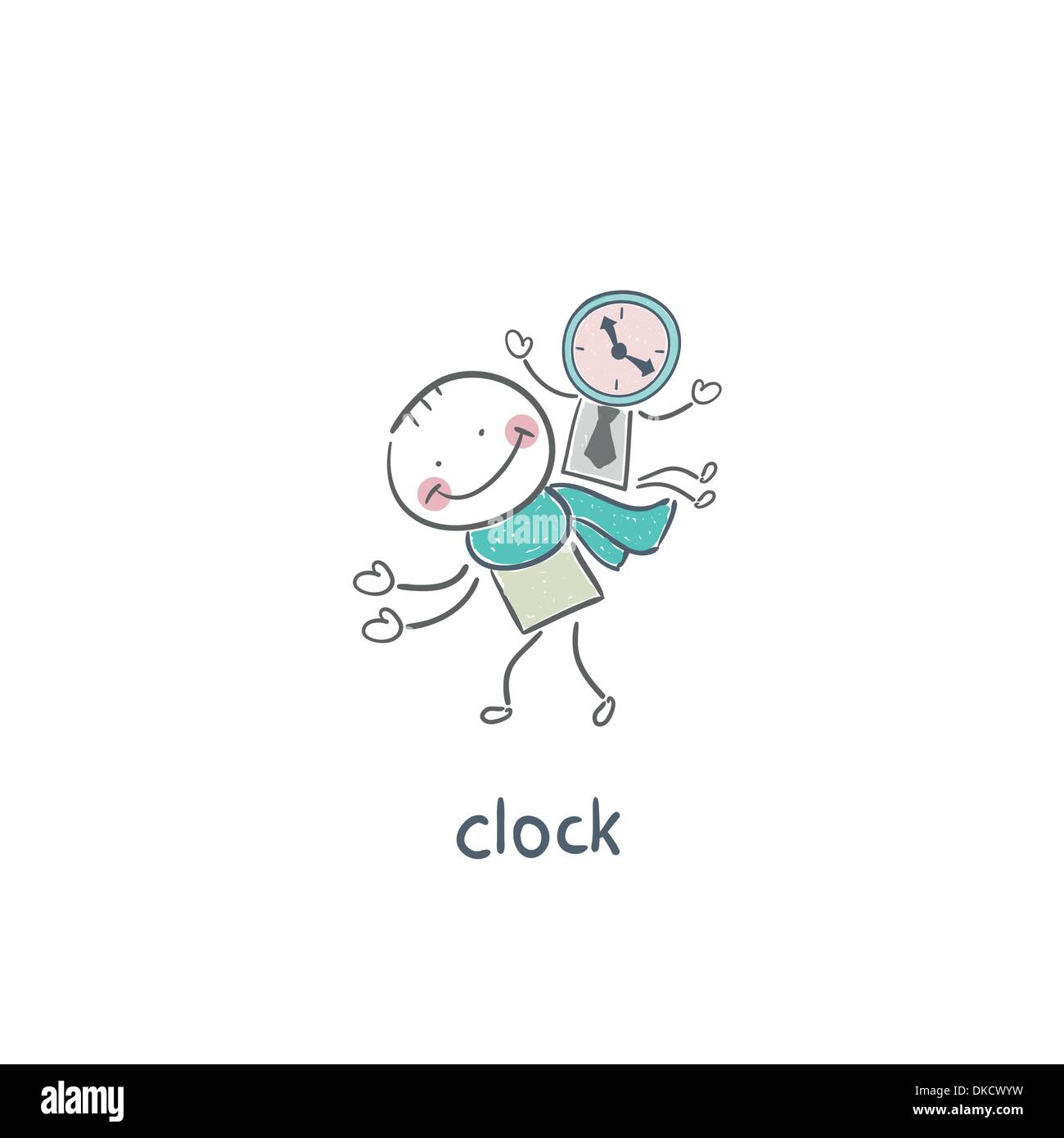 Man and clock Stock Vector Image & Art - Alamy