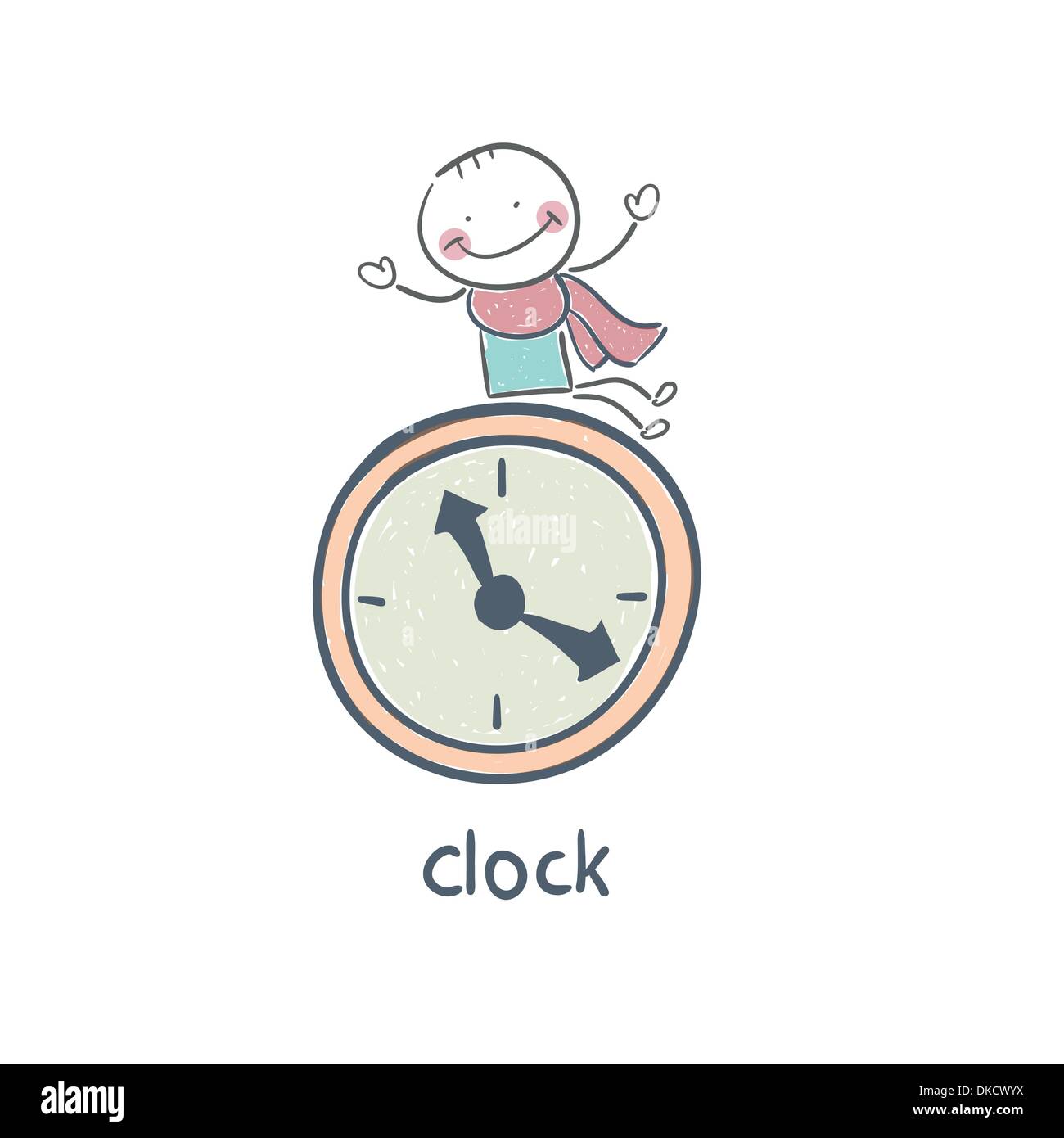 Man and clock Stock Vector Image & Art - Alamy