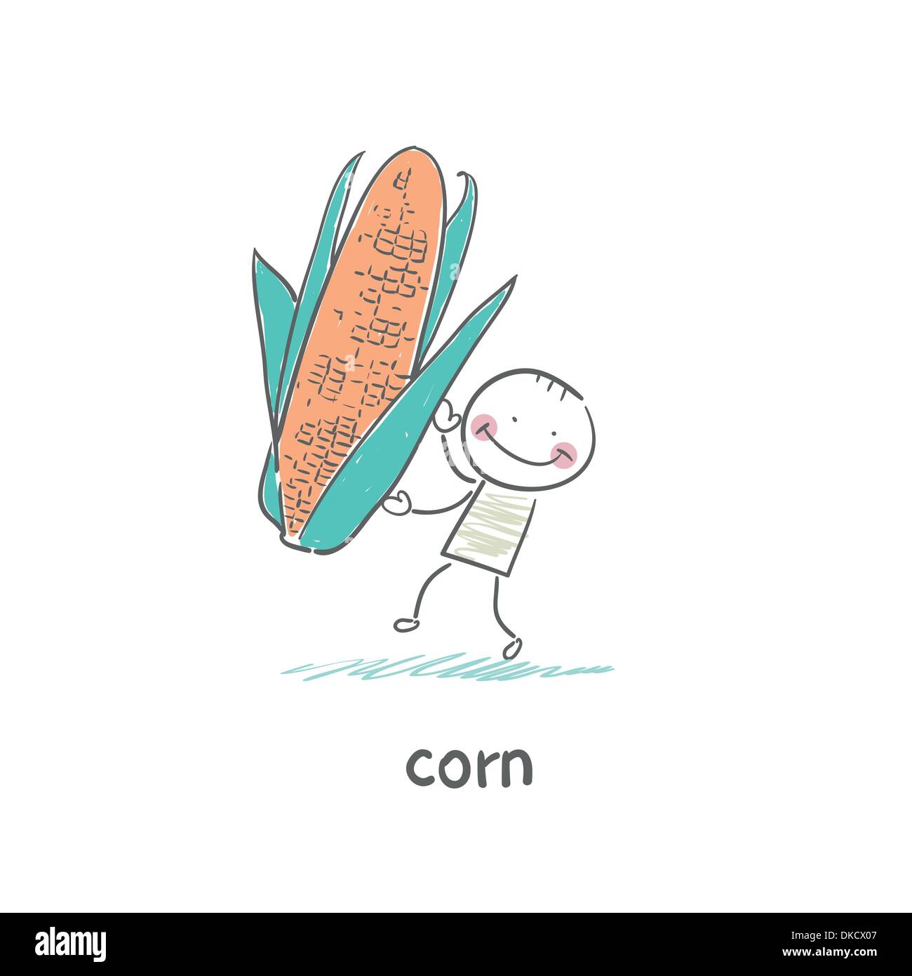 Corn and people Stock Vector Image & Art - Alamy