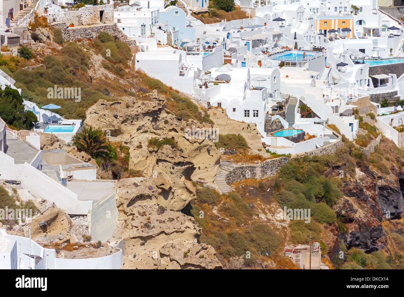 Beautiful Oia village in Santorini island Greece, building details ...