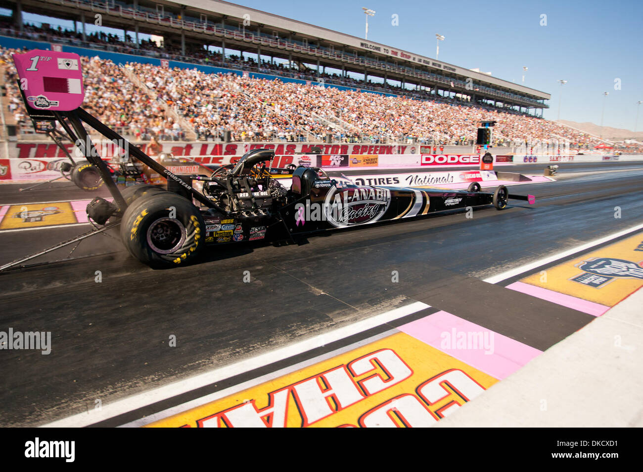 Oct. 29, 2011 - Las Vegas, Nevada, U.S - NHRA Top Fuel driver Larry ...