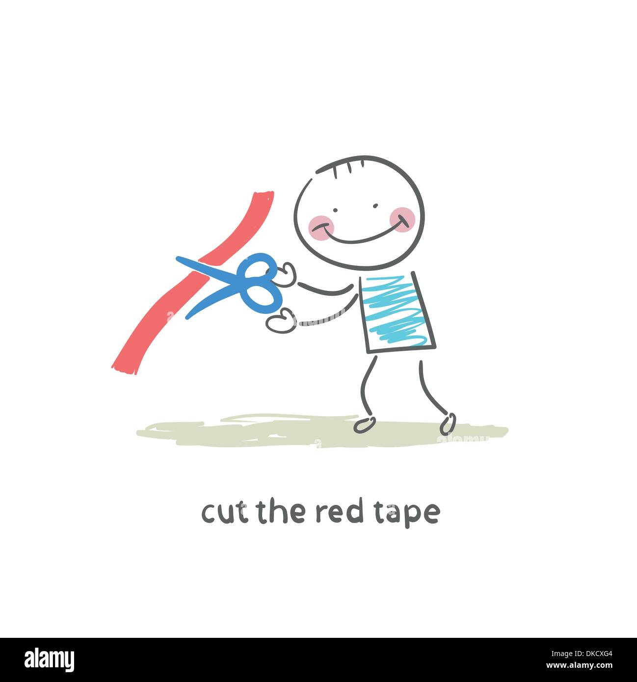 Cutting the red tape Stock Vector Image & Art - Alamy