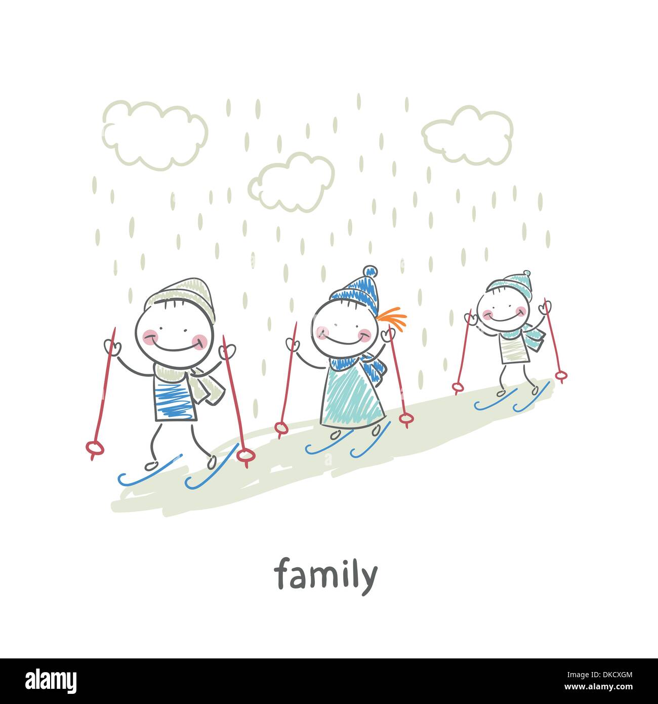 Dog skiing Stock Vector Images - Alamy