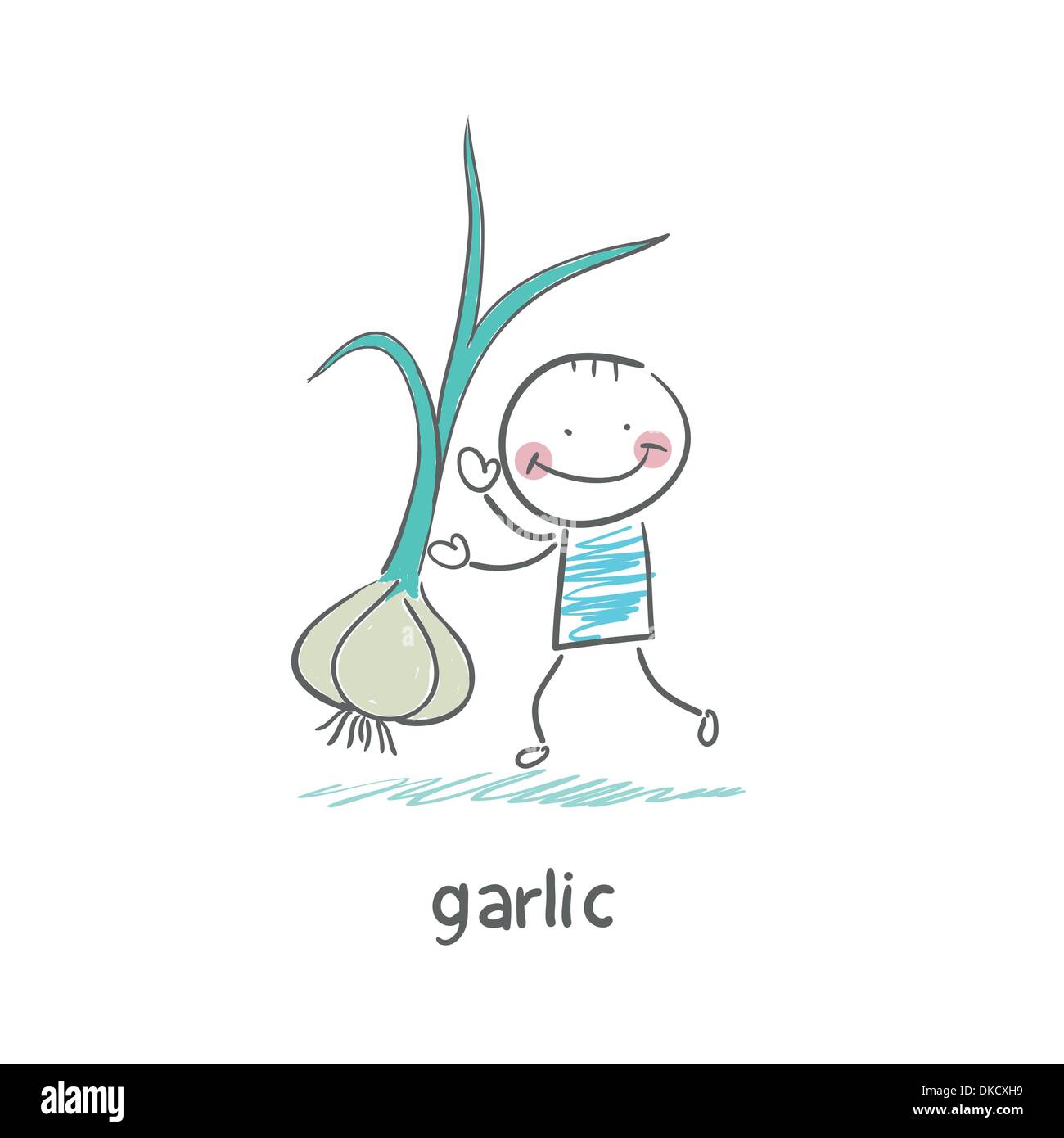Garlic and people Stock Vector Image & Art - Alamy