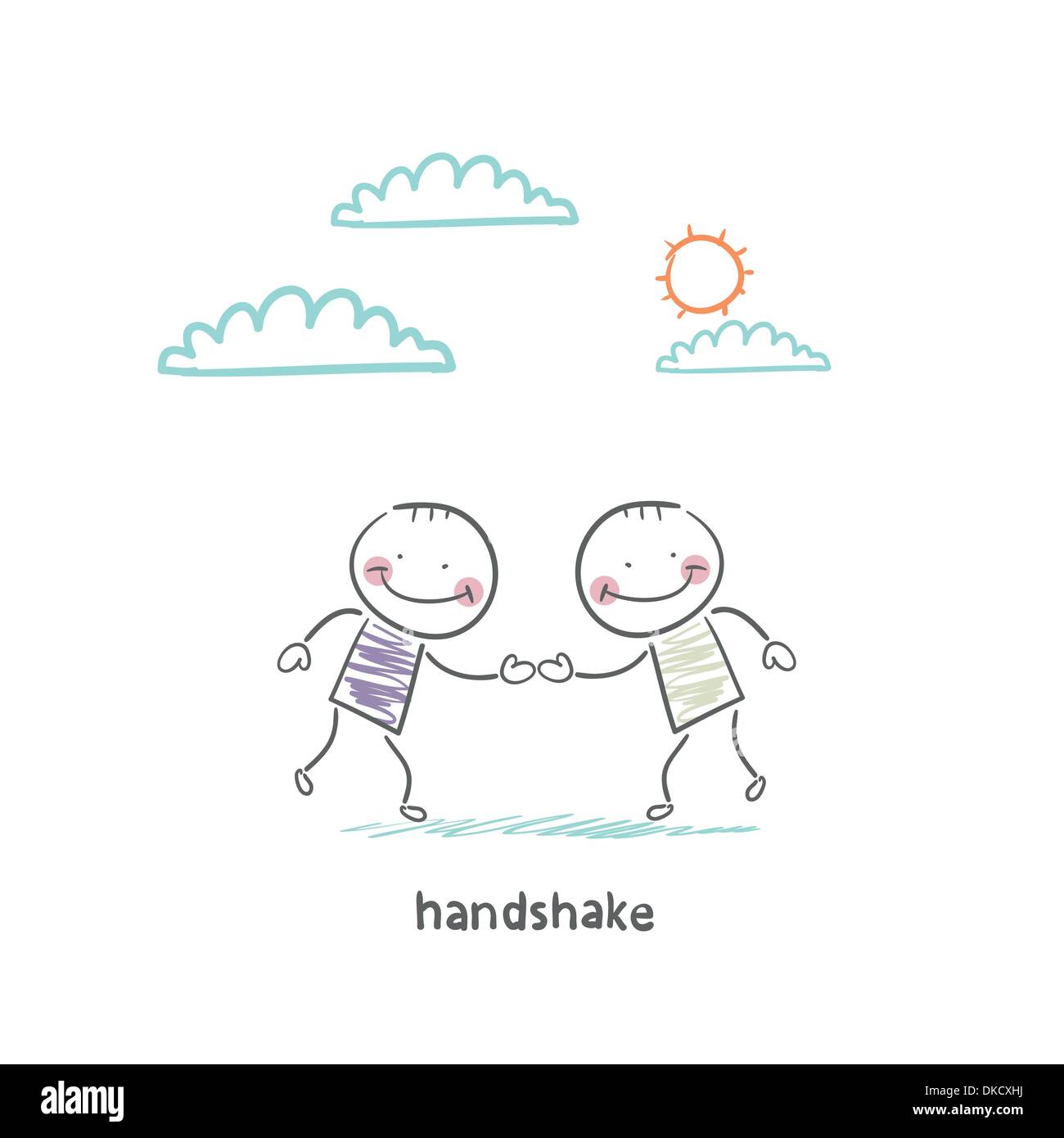 Shaking hands silhouette vector vectors Stock Vector Images - Alamy