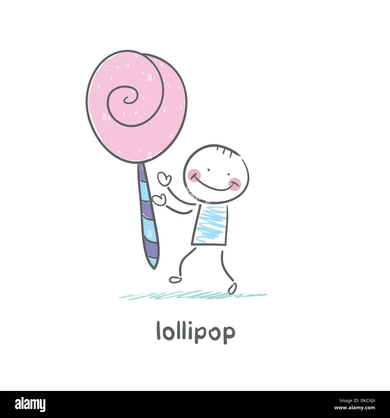 Pink blue swirl lollipop Stock Vector Images - Alamy