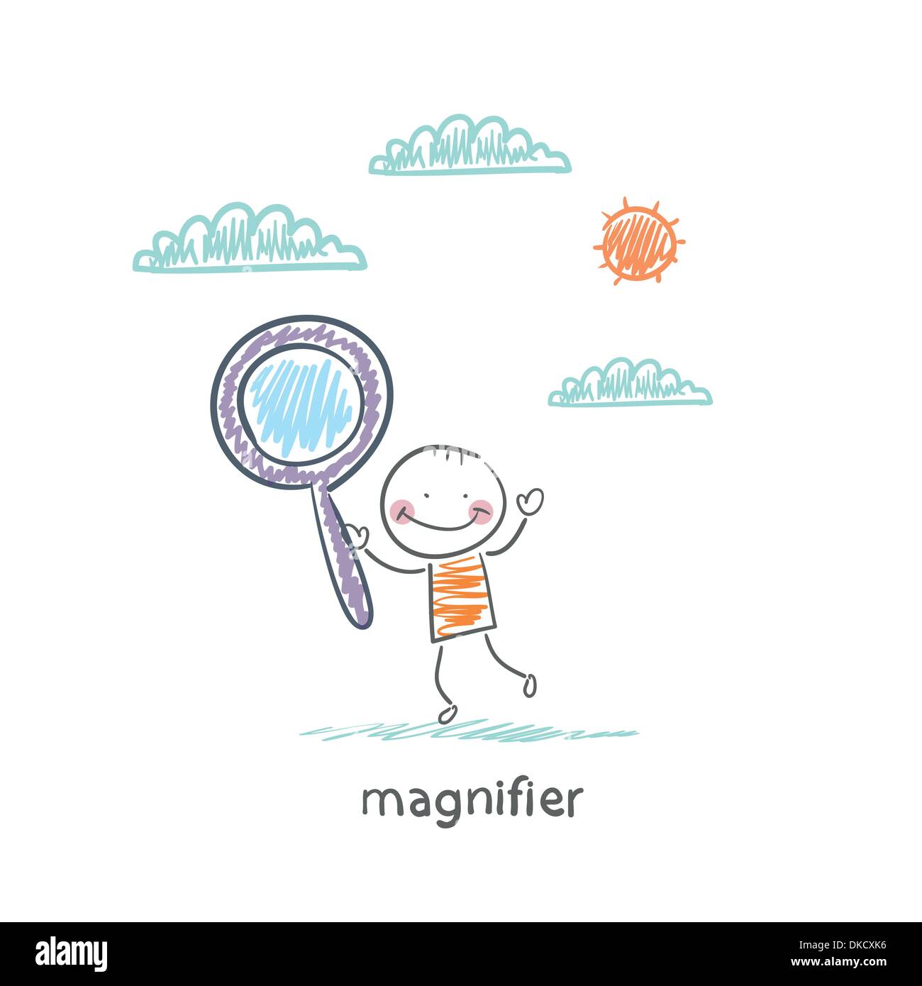 Retro magnifier Stock Vector Images - Alamy