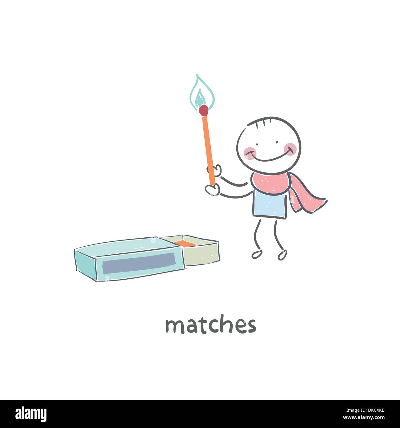 Man and matches box Stock Vector Image & Art - Alamy