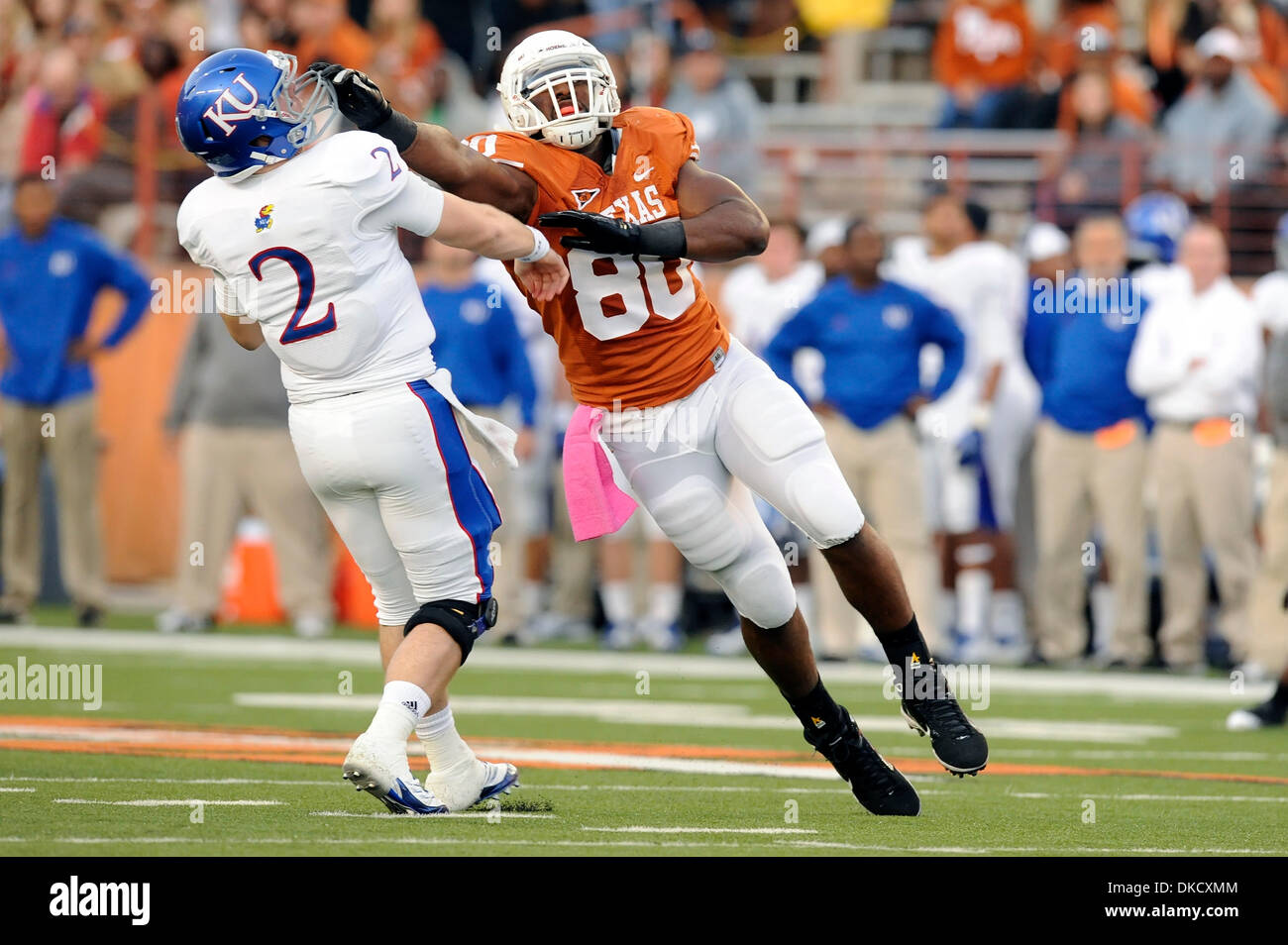 Oct. 29, 2011 - Austin, Texas, U.S - Texas Longhorns defensive end Alex ...