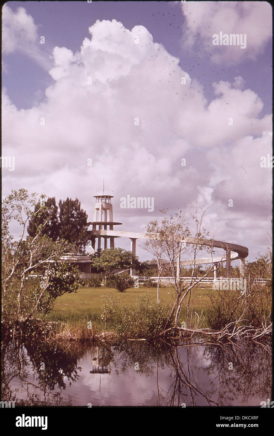 The Shark Valley Ranger Station and its observation tower are located ...