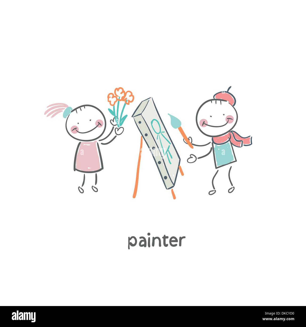 Face painter Stock Vector Images - Alamy