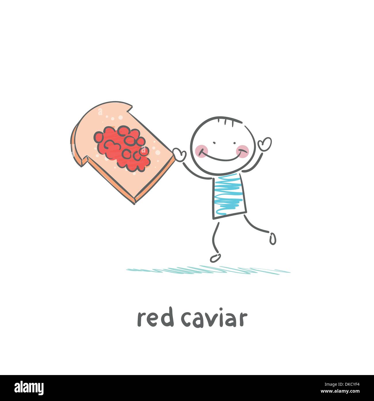 Red caviar bread Stock Vector Images - Alamy