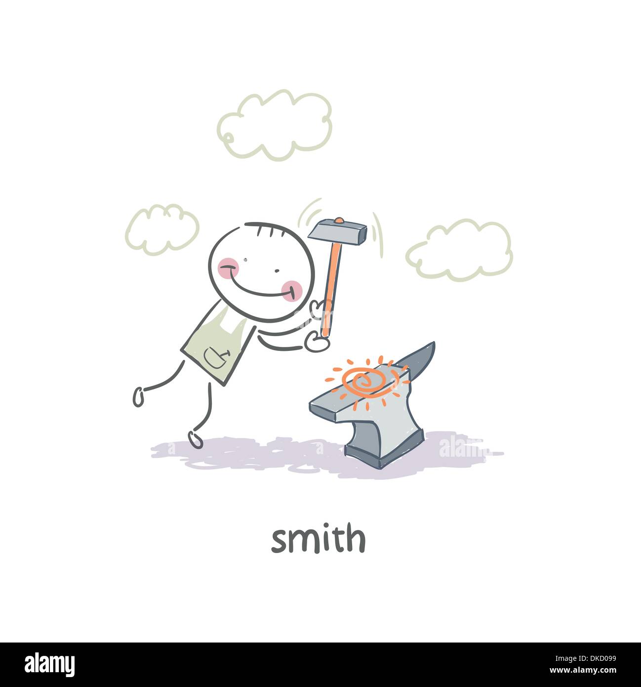 Hand blacksmith Stock Vector Images - Alamy