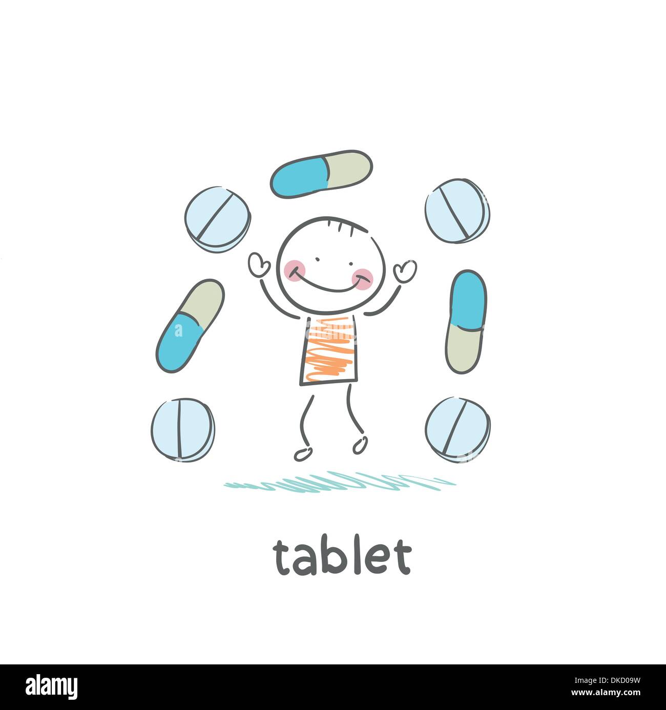 Single red pill white Stock Vector Images - Alamy