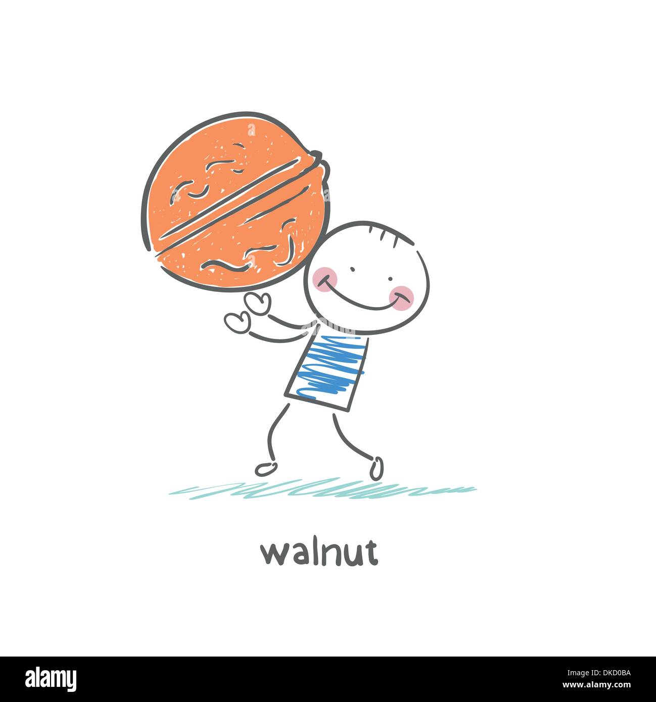 Walnut painting Stock Vector Images - Alamy