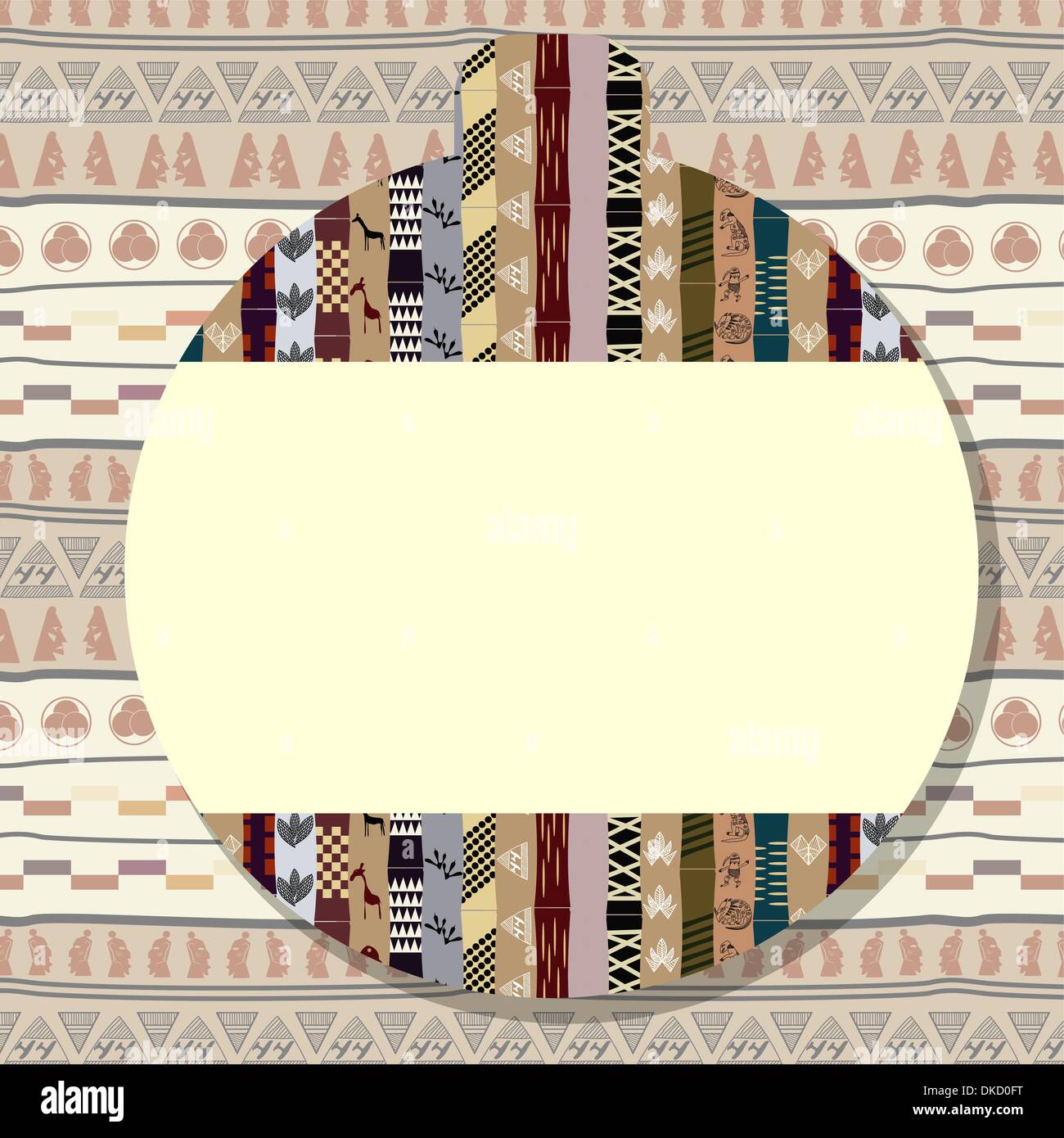 Sticker with a picture of traditional African Tribal elements Stock ...