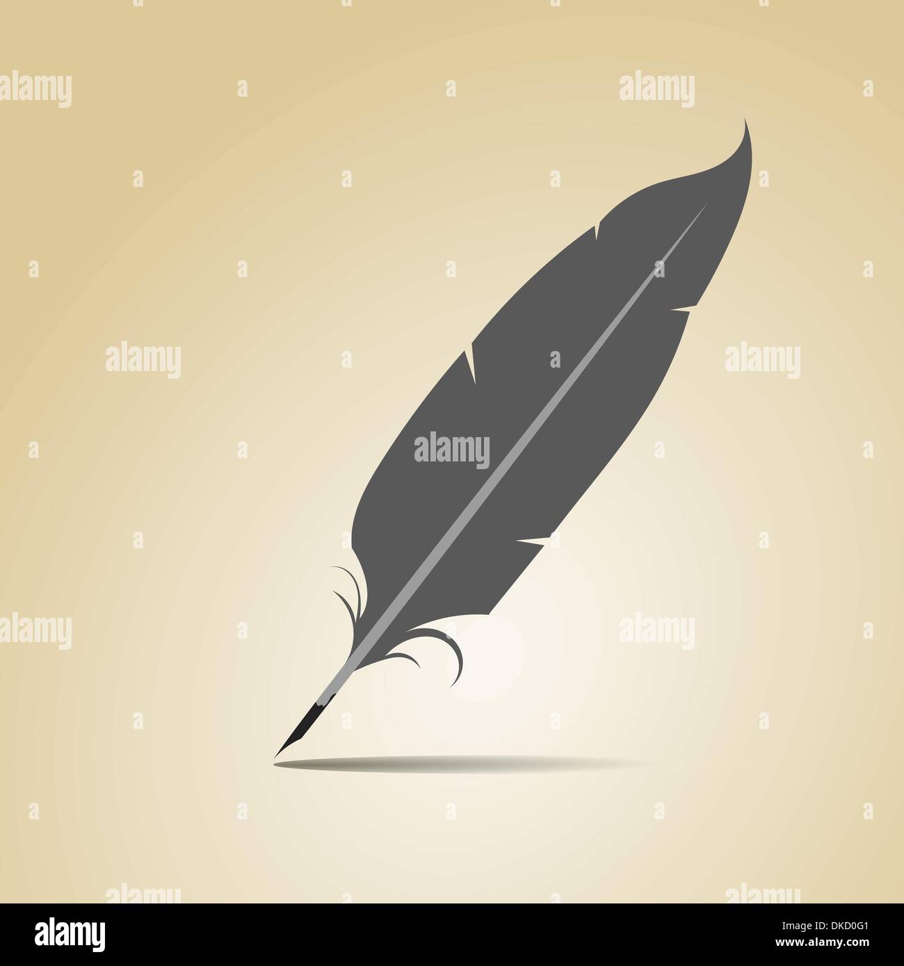 Poet writing on white background Stock Vector Images - Alamy