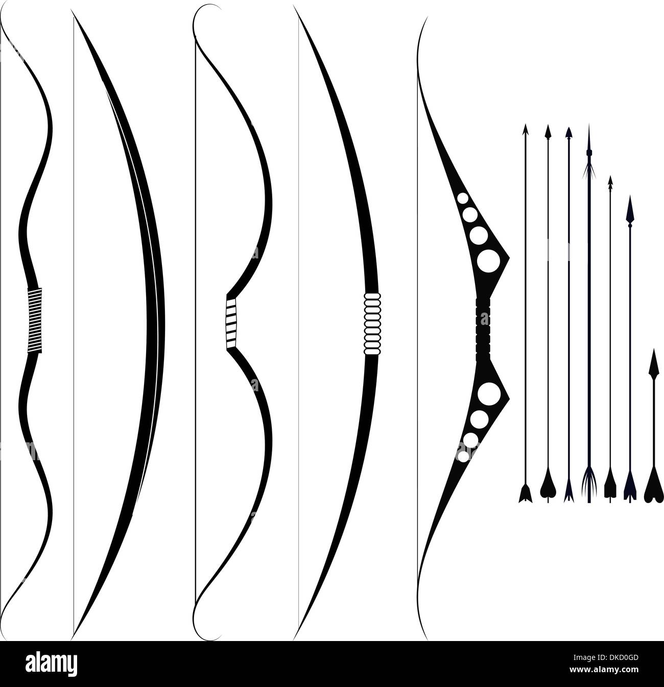 A set of military bows. Medieval weapons Stock Vector Image & Art - Alamy