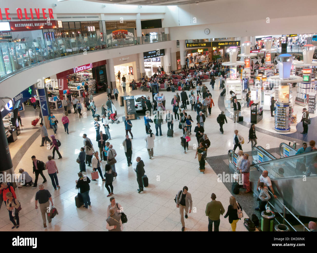 The main departure lounge and duty free area inside Gatwick Airport UK Stock Photo - Alamy