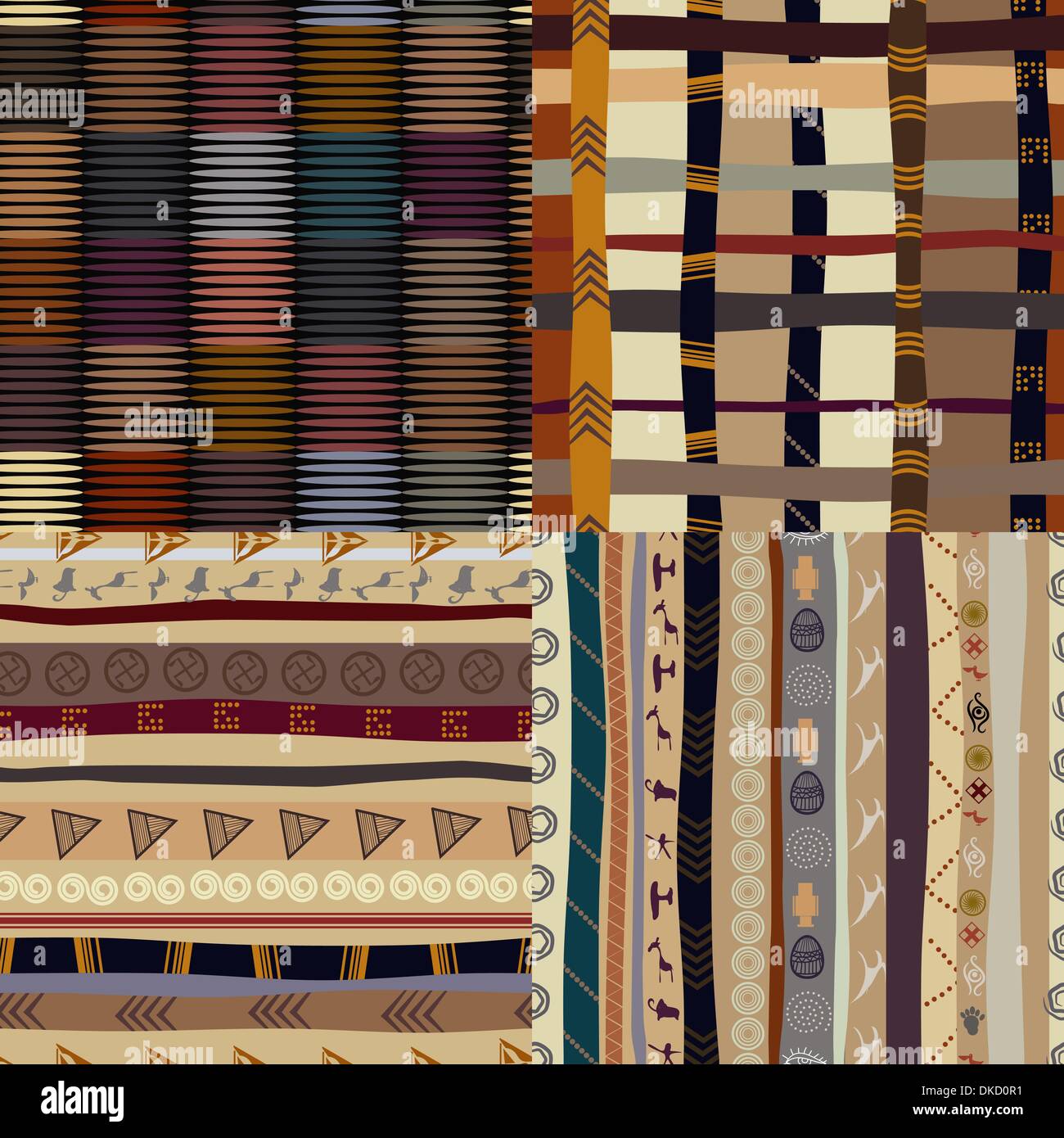 A set of patterns primitive painting Stock Vector Image & Art - Alamy