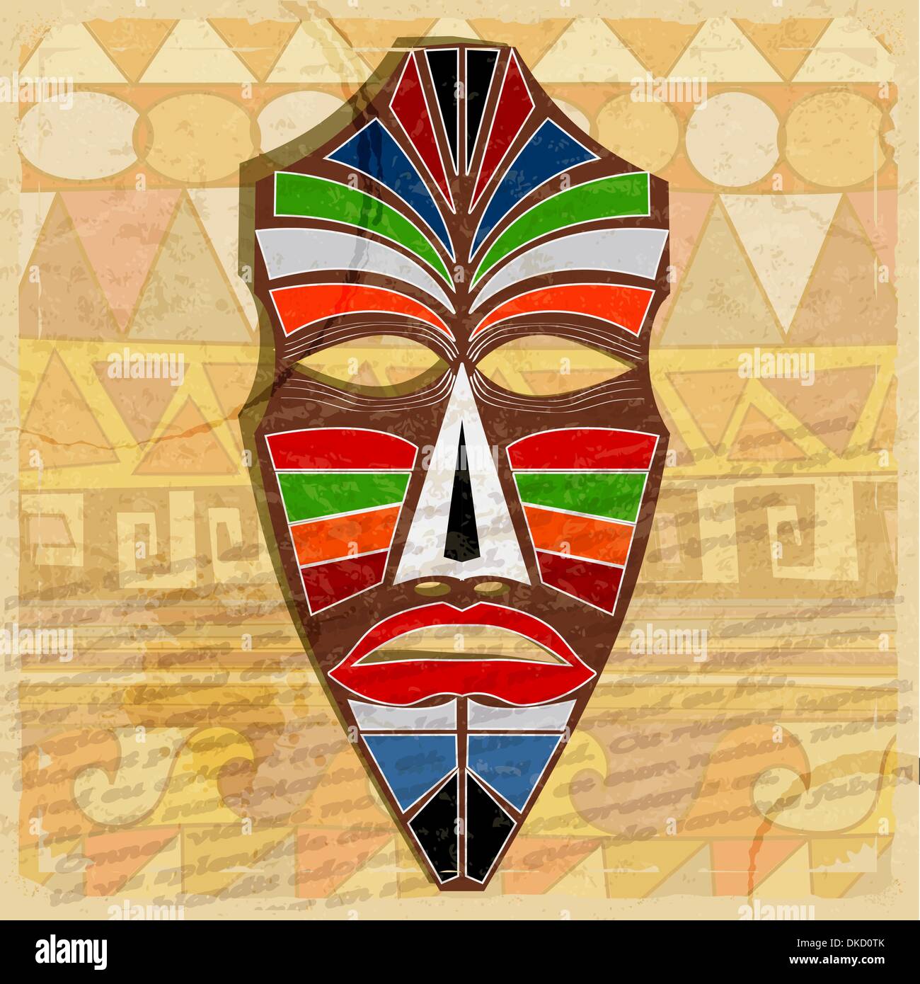 Ethnic mask on vintage background Stock Vector Image & Art - Alamy