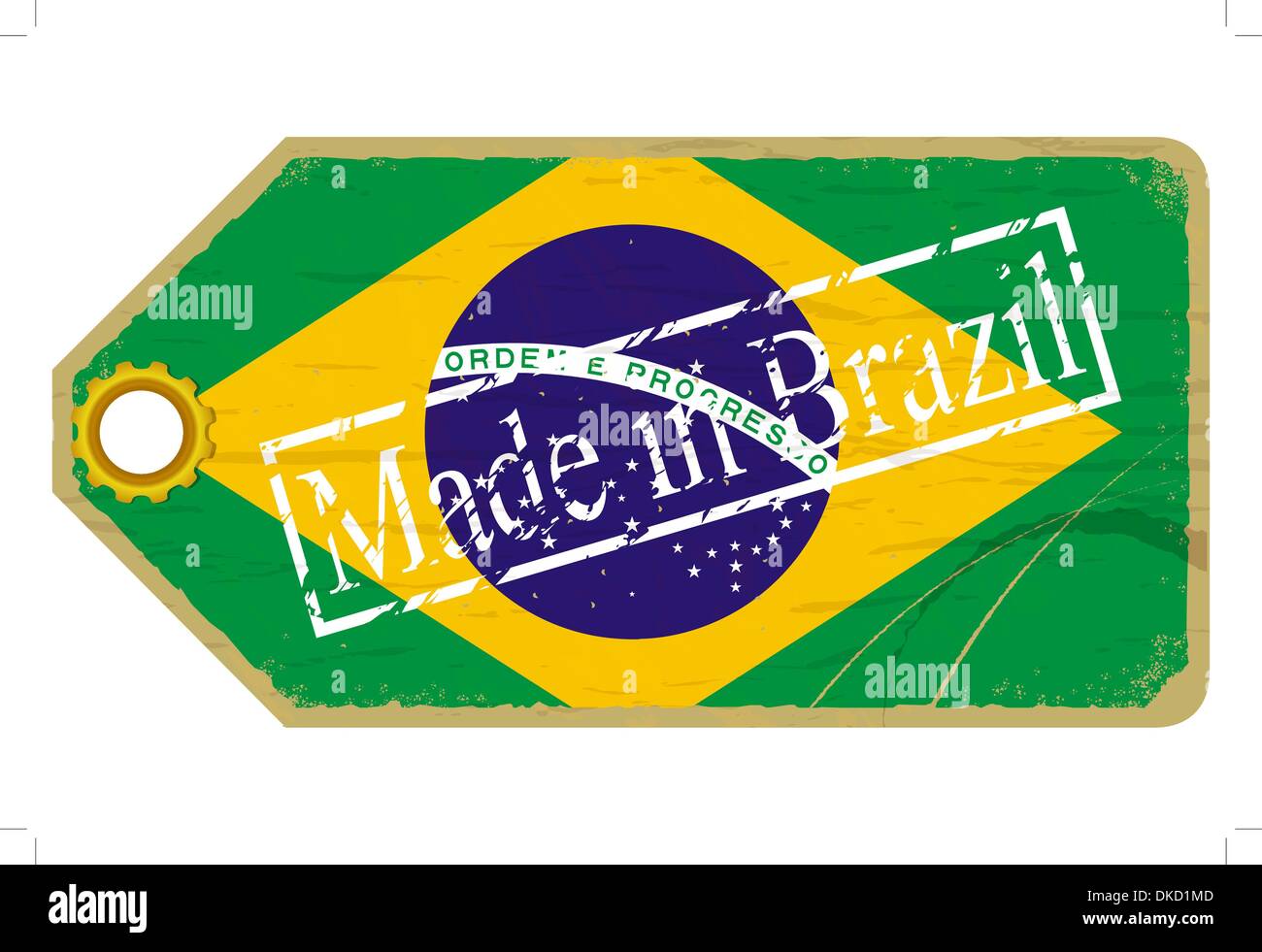 Vintage label with the flag of Brazil Stock Vector Image & Art - Alamy