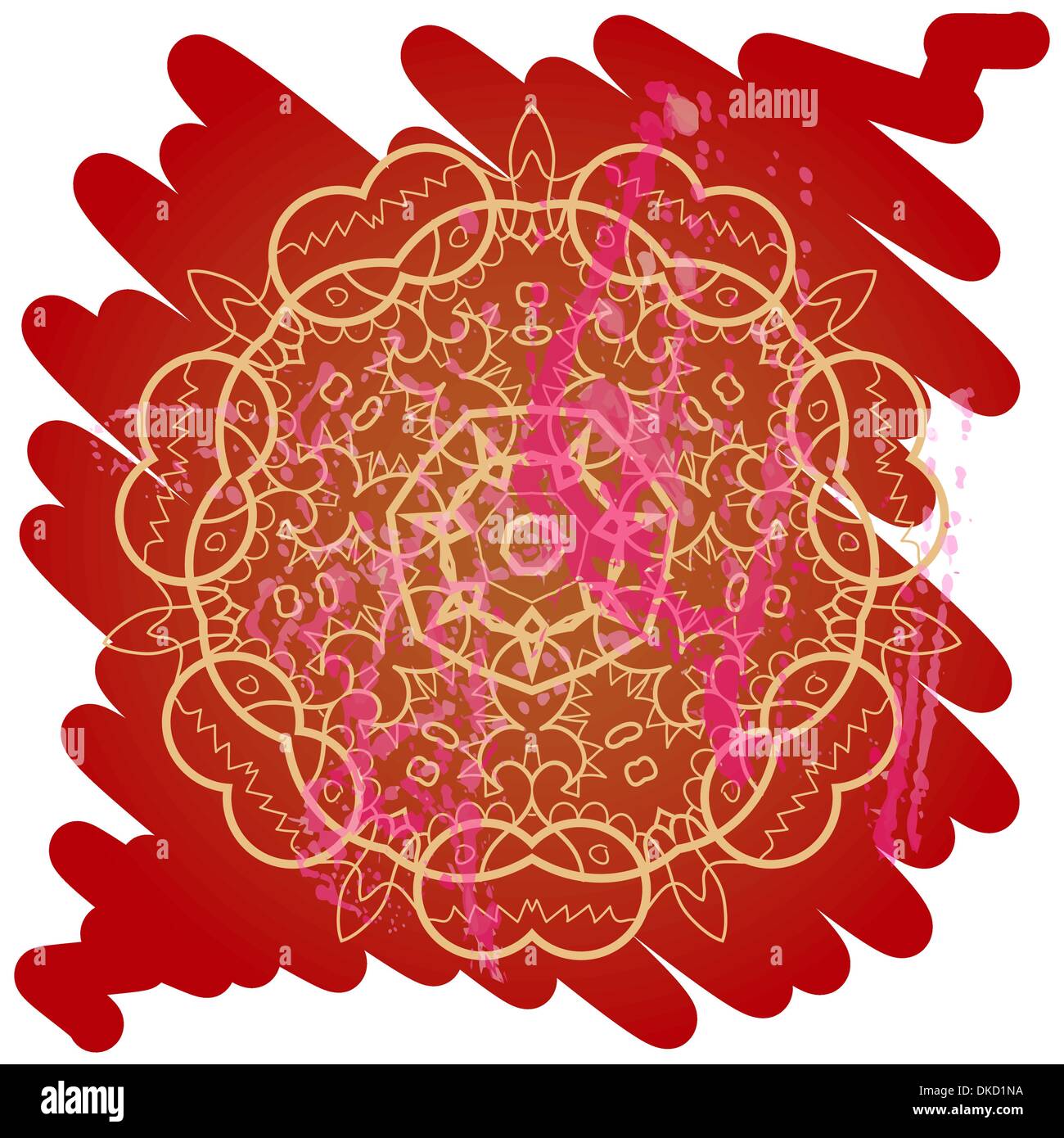 what is karma? Oriental mandala motif round lase pattern on the brown ...