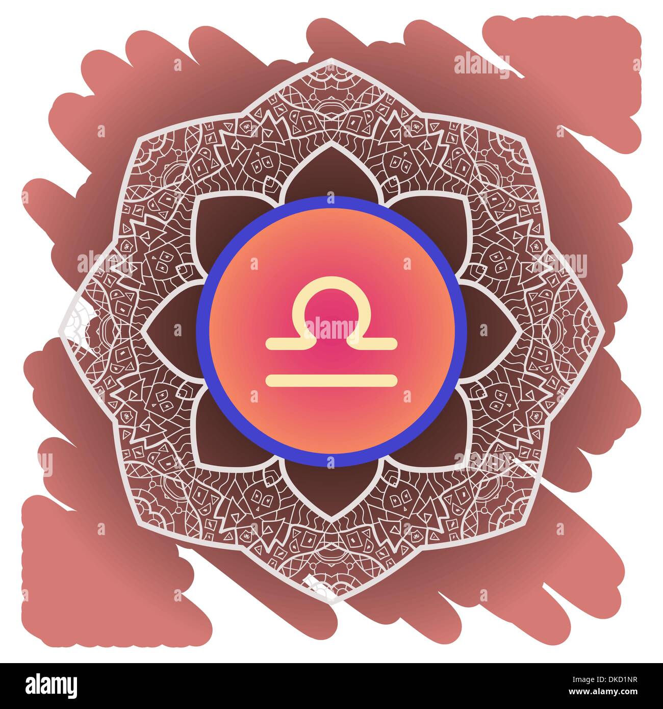 zodiac sign Libra. What is karma? Vector circle with zodiac signs on ...