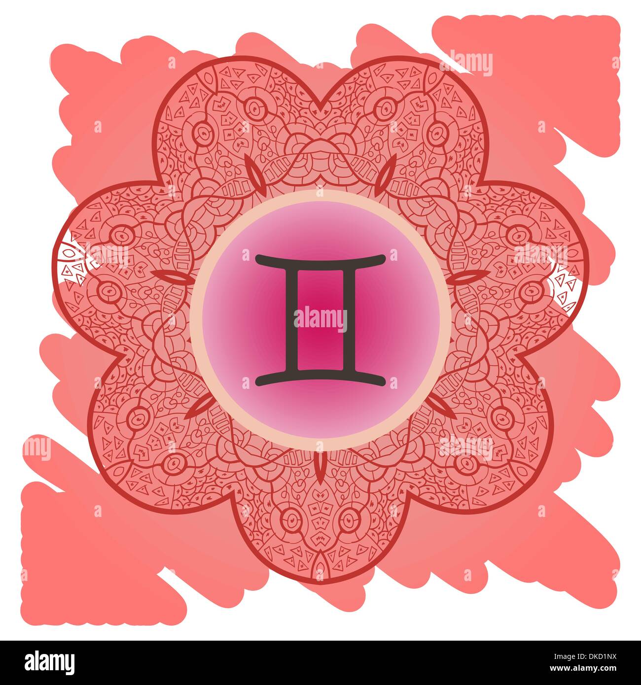 zodiac sign Gemini. What is karma? Vector circle with zodiac signs on ...
