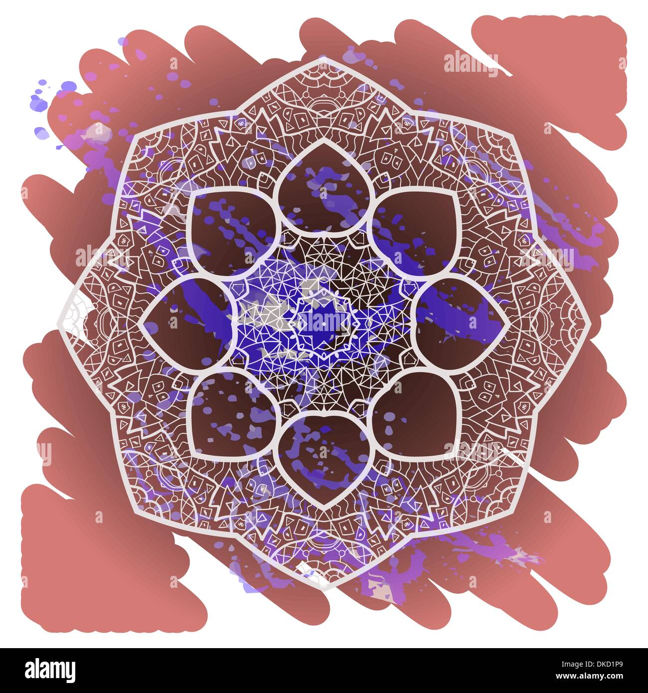 what is karma? Oriental mandala motif round lase pattern on the brown ...