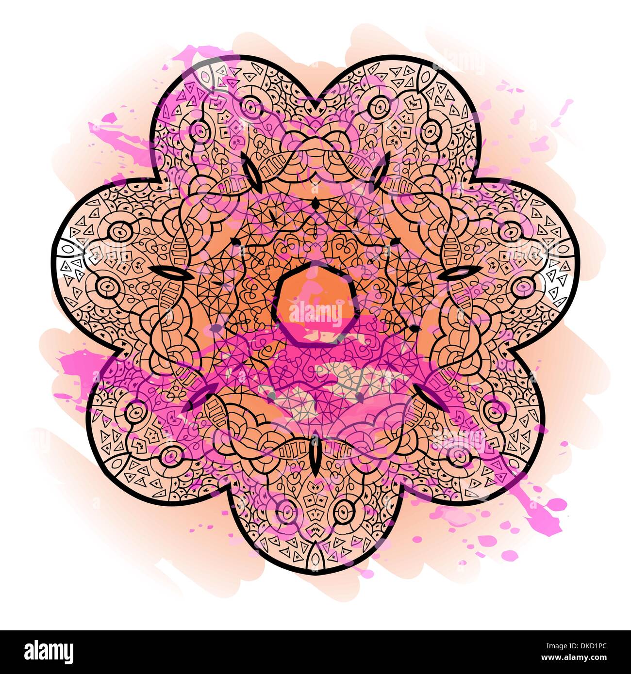 what is karma? Oriental mandala motif round lase pattern on the yellow ...