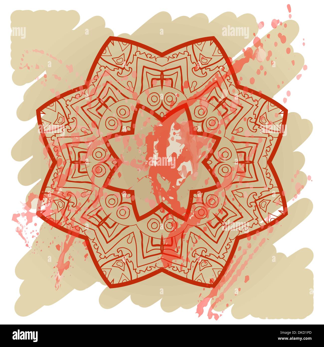 what is karma? Oriental mandala motif round lase pattern on the yellow ...