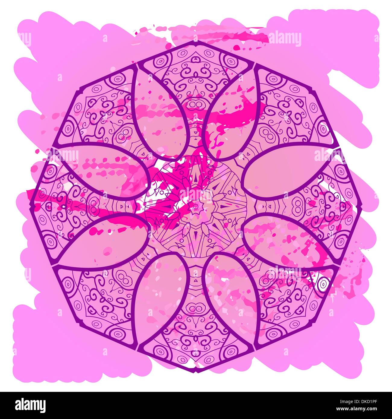 What is karma? Oriental mandala motif round lase pattern on the violet ...
