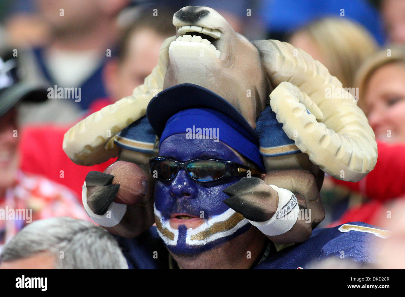 Oct. 30, 2011 - Saint Louis, Missouri, U.S - A St. Louis Rams fan as ...