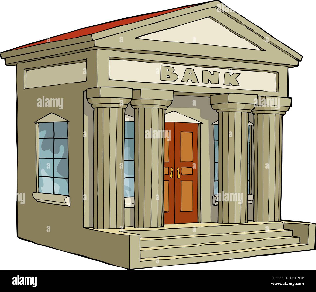 Bank building on a white background vector illustration Stock Vector ...