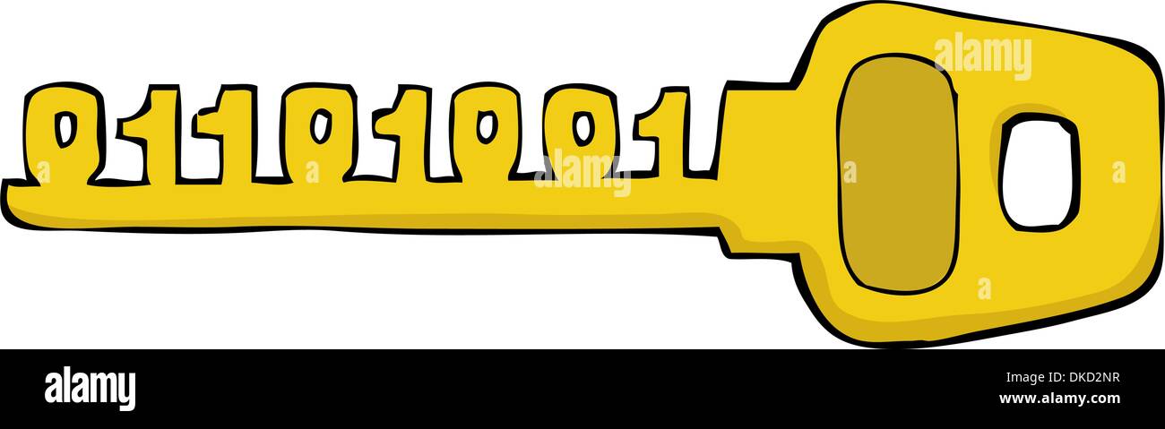 Binary key on a white background vector illustration Stock Vector Image ...
