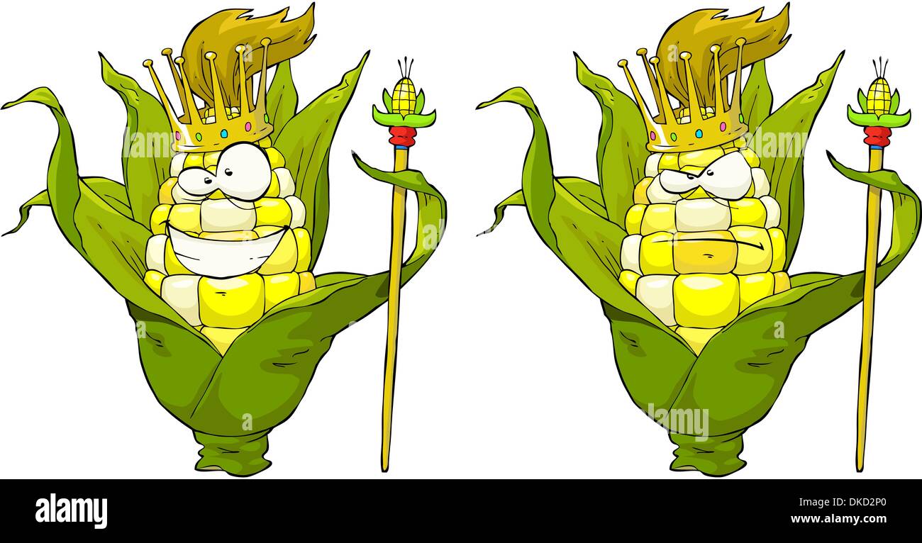 King corn Stock Vector Images - Alamy
