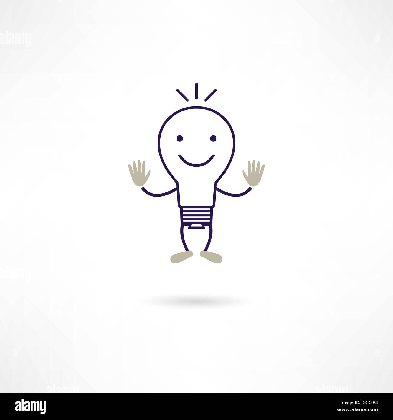 Hand lighting lightbulb isolated Stock Vector Images - Alamy