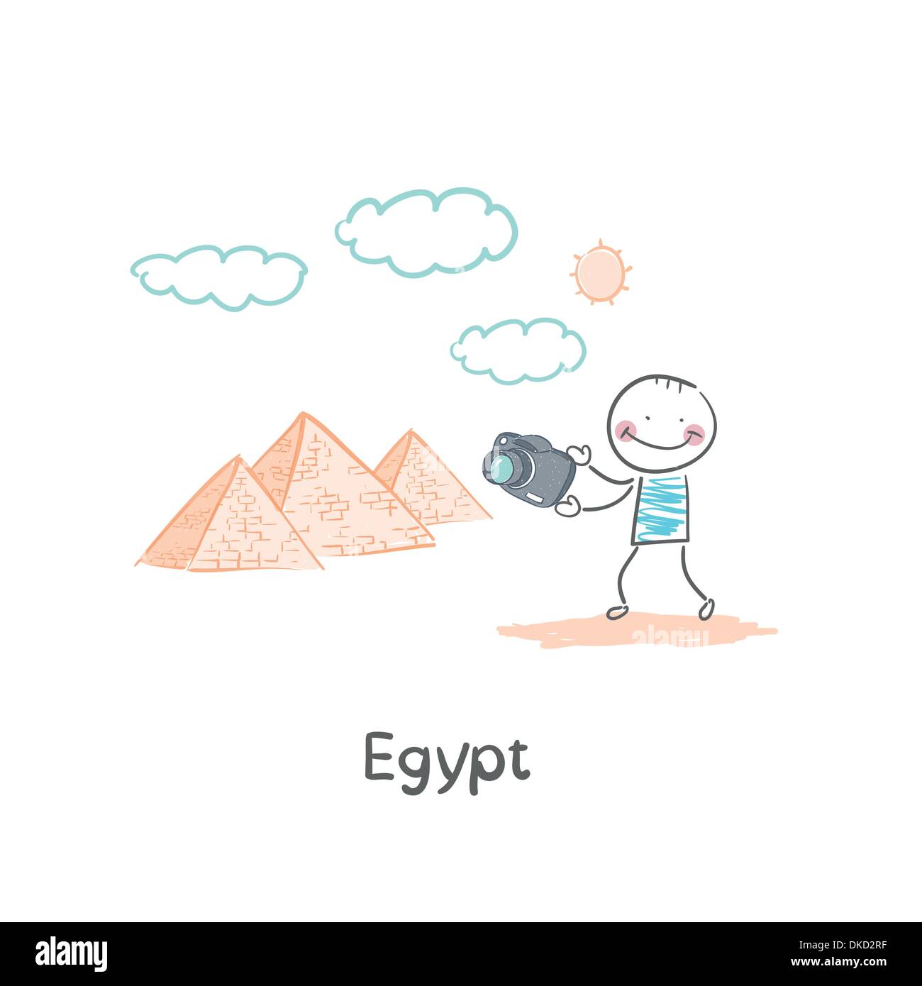 Egypt pyramid construction illustration Stock Vector Images - Alamy