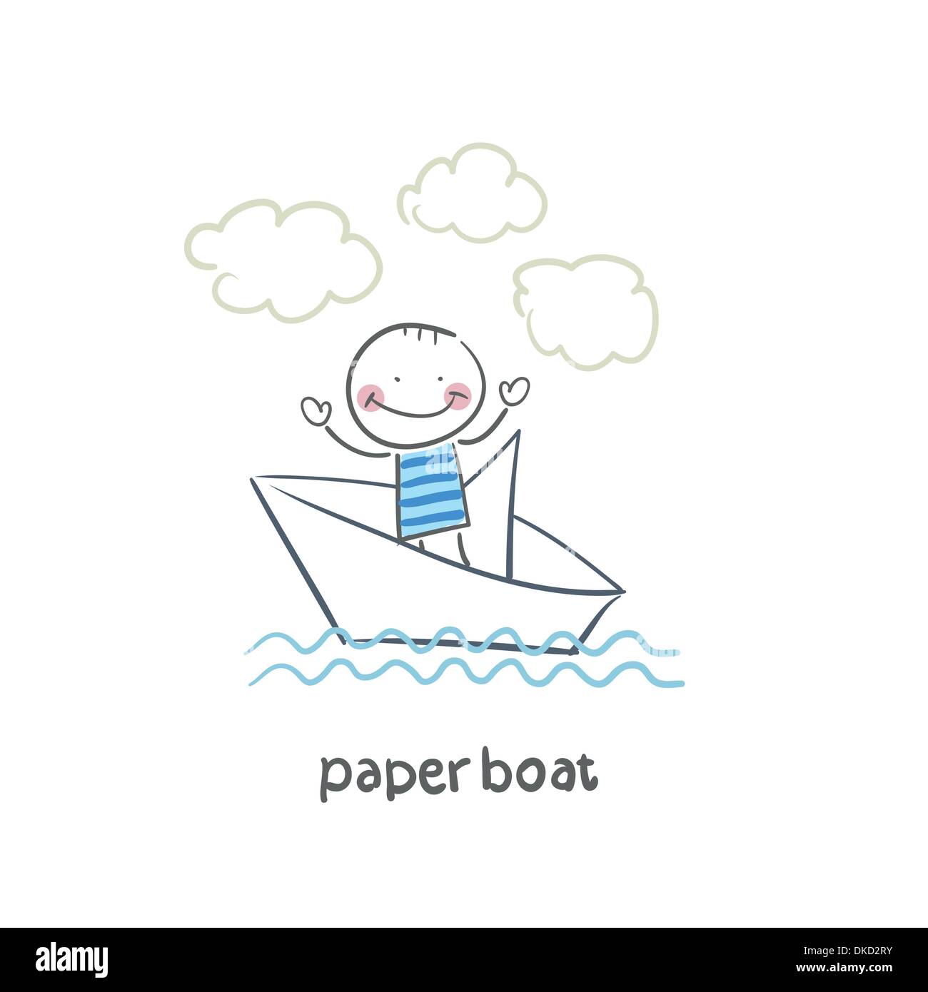 Vector doodle paper ship boat Stock Vector Images - Alamy
