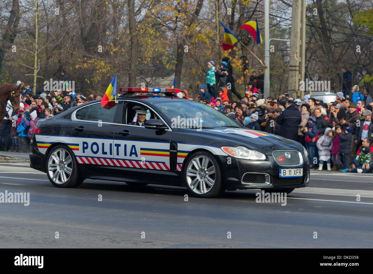 Romanian Police Jaguar XFR 510 CP car - December 1st, Parade on Romania ...