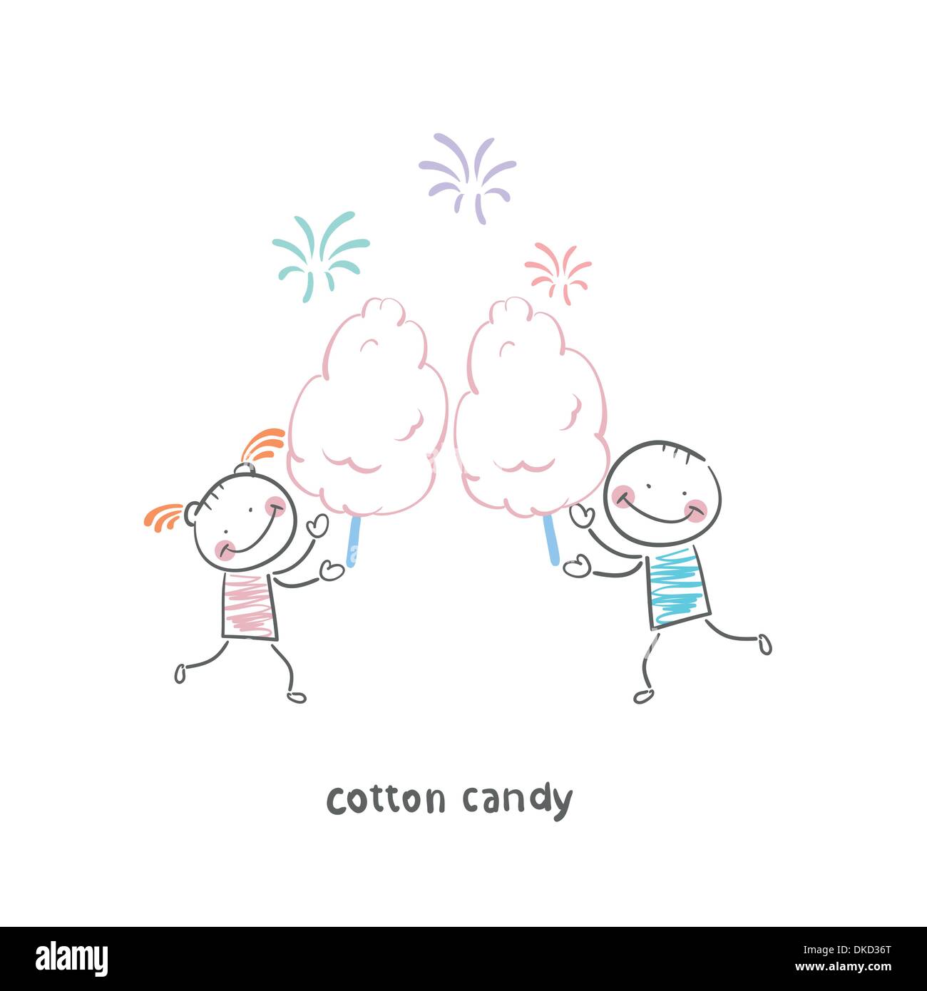 Cartoon candy floss Stock Vector Images - Alamy
