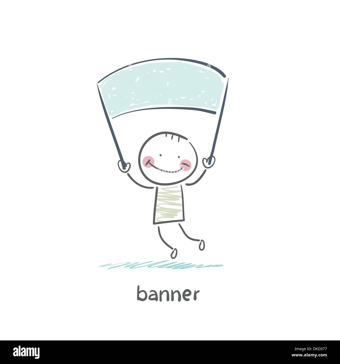 A man with a banner Stock Vector Image & Art - Alamy