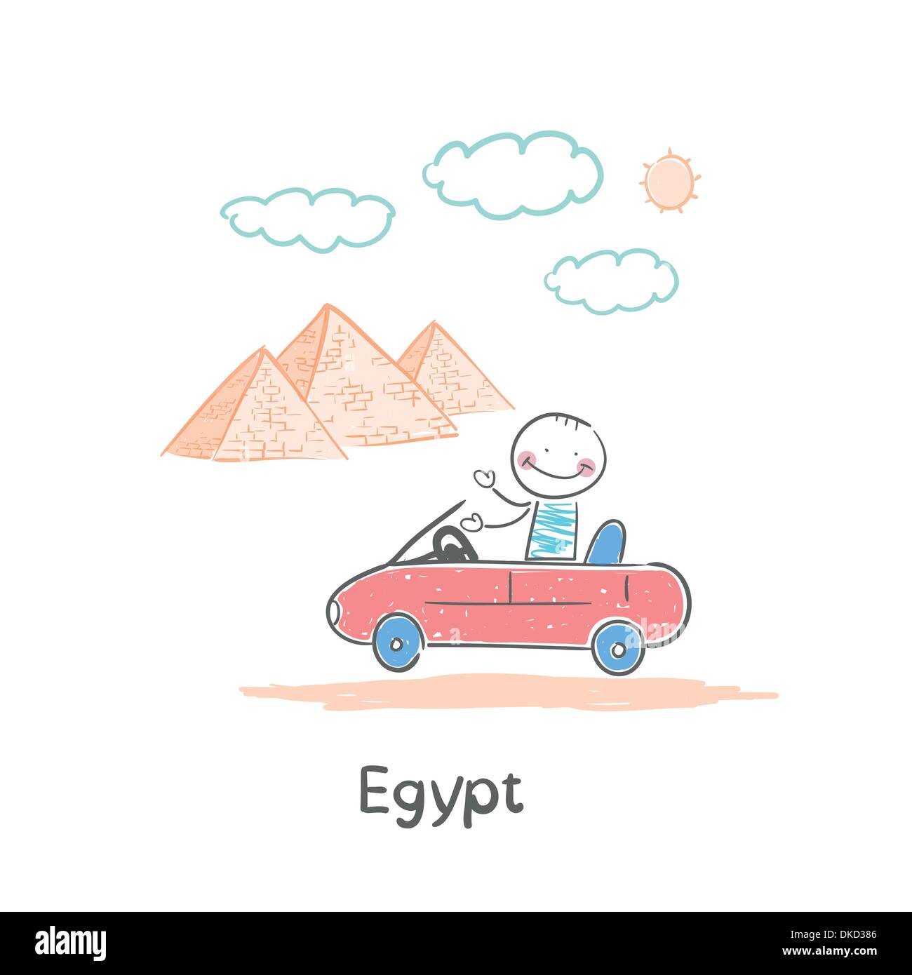 Egypt pyramid construction illustration Stock Vector Images - Alamy