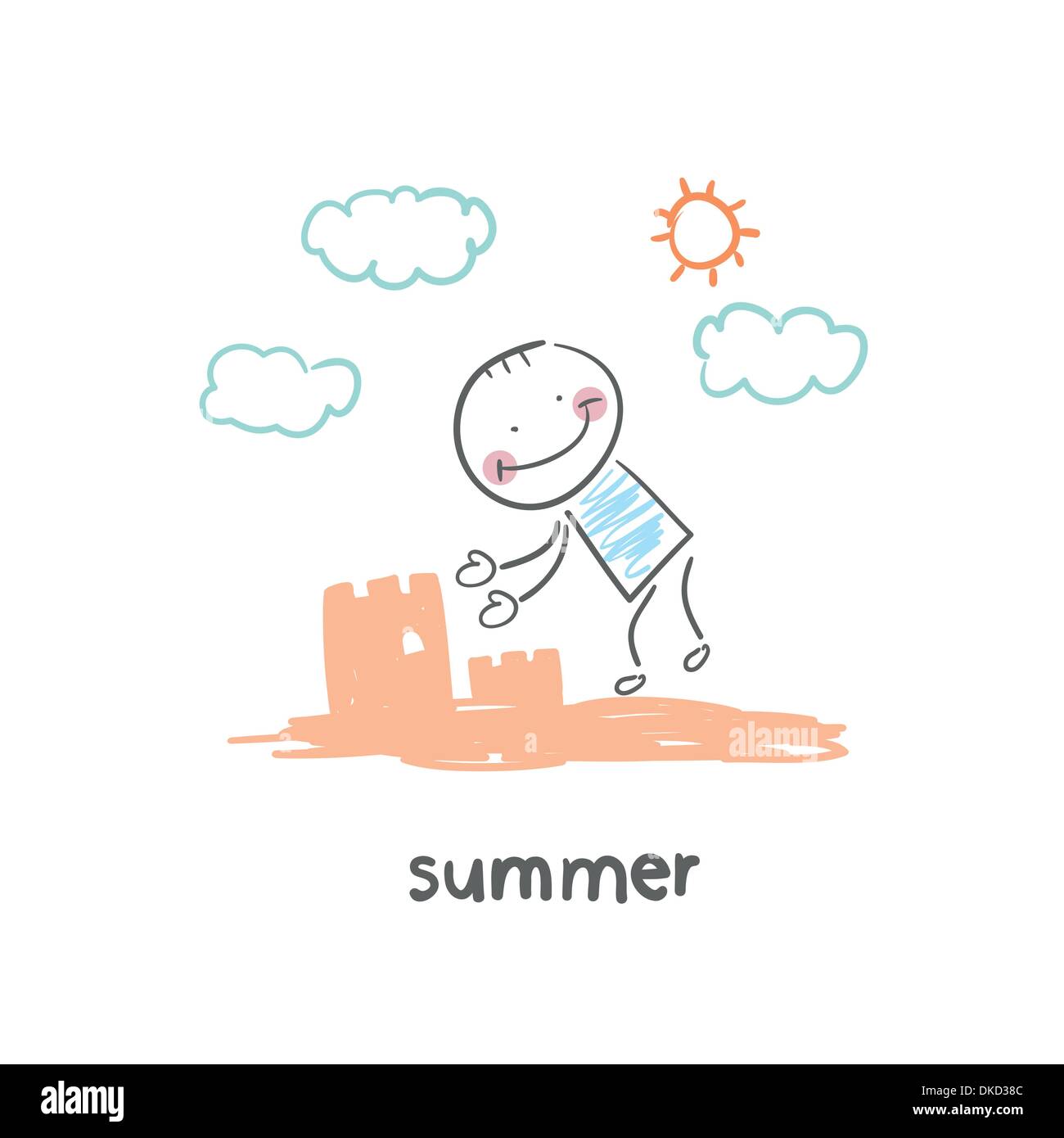 Beach scene no people Stock Vector Images - Alamy