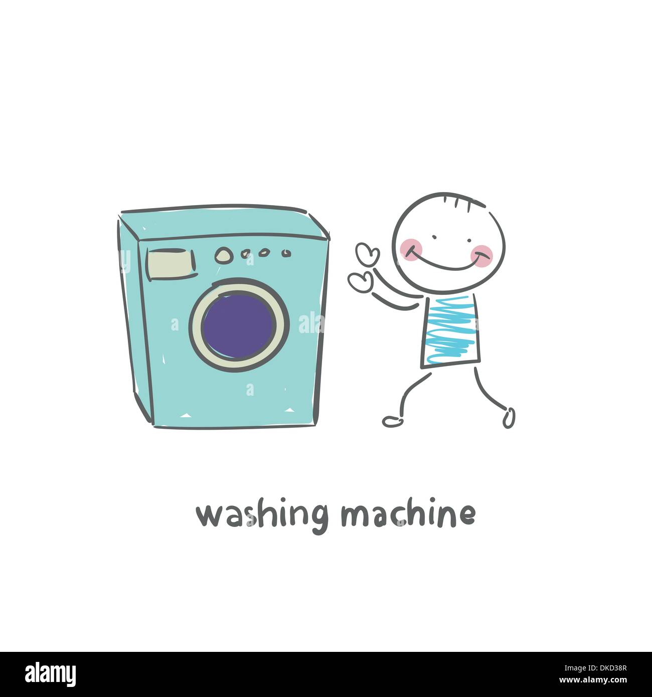 Cartoon washing machine home appliance Cut Out Stock Images & Pictures ...