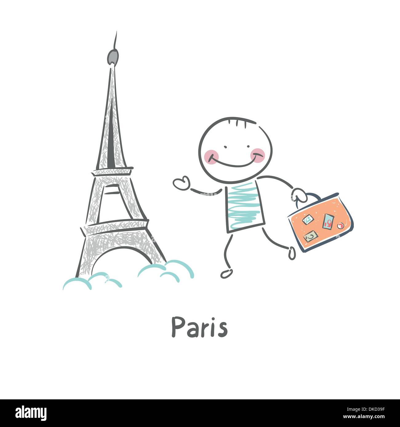 Paris scene buildings Stock Vector Images - Alamy
