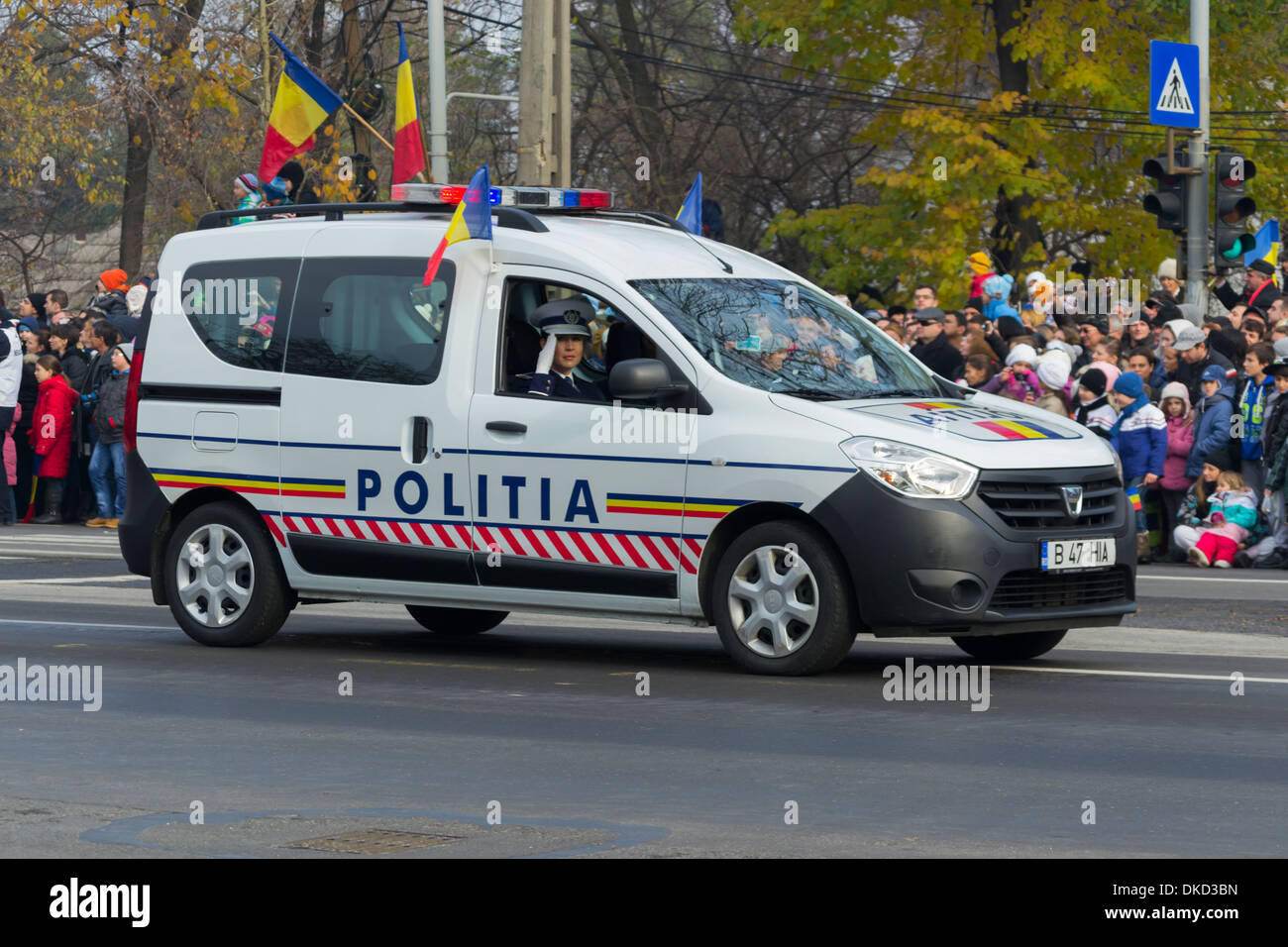 Romanian Police Dacia Dokker car - December 1st, Parade on Romania's ...