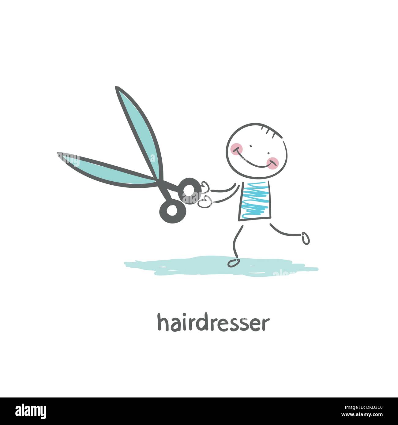 Cartoon barber chair Cut Out Stock Images & Pictures - Alamy
